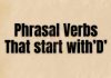 Phrasal Verbs That Start With "D" - ESP