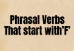 Phrasal Verbs That Start With "F" - ESP