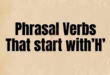 Phrasal Verbs That Start With "H" - ESP