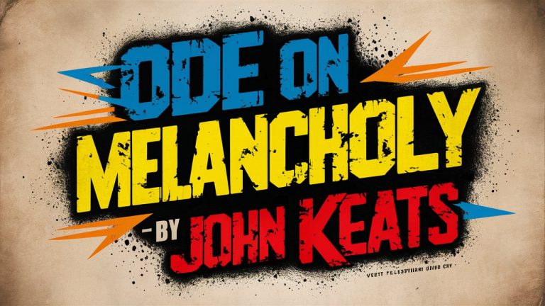 Ode on Melancholy by John Keats - ESP