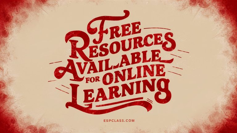 Free Resources Available for Online Learning - ESP