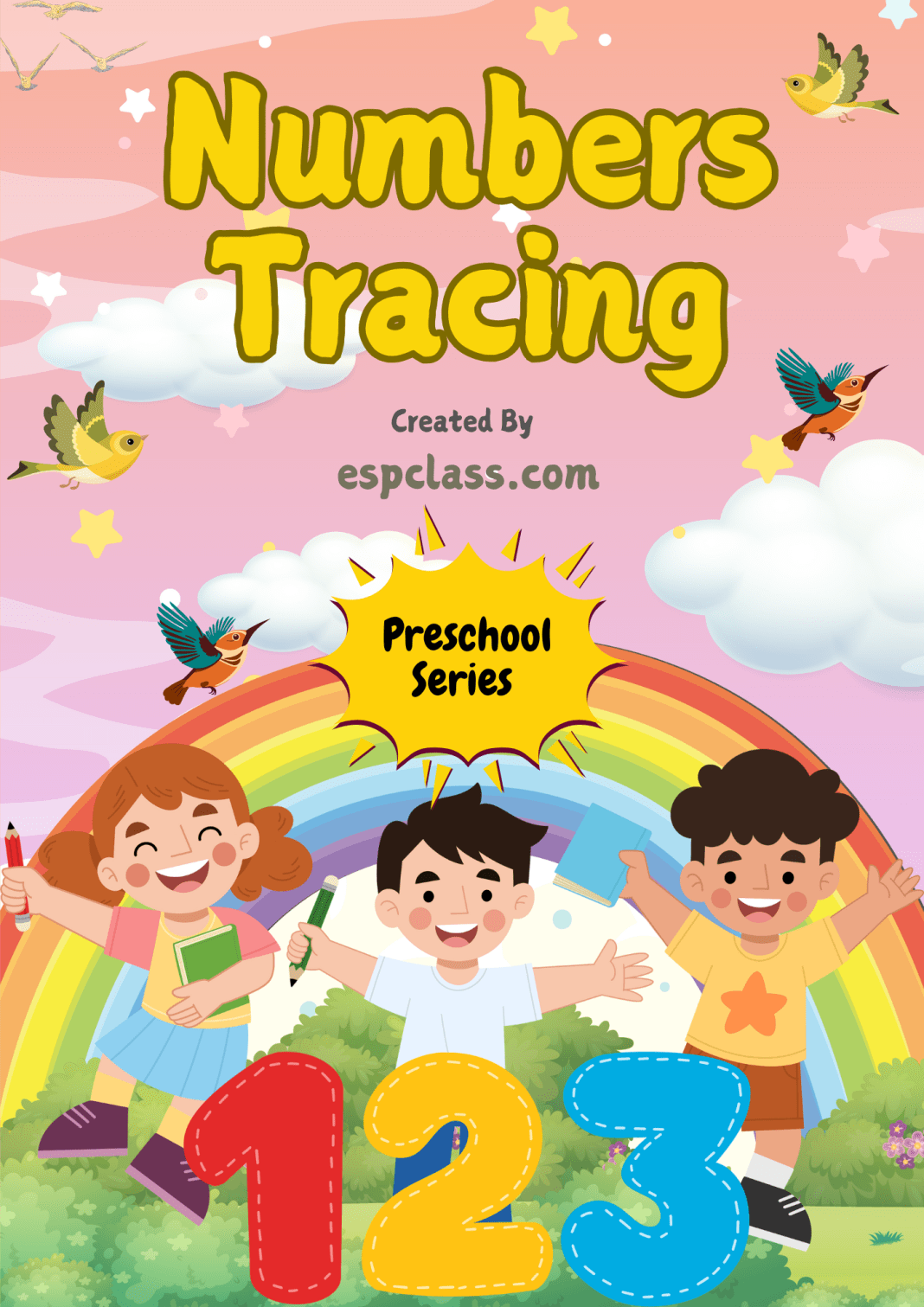 "Fun and Easy Number Tracing Worksheet" - ESP