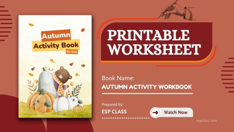 Autumn Activity Workbook for Kids(Printable) - ESP