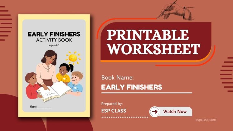 Early Finishers Worksheet For Kids - ESP